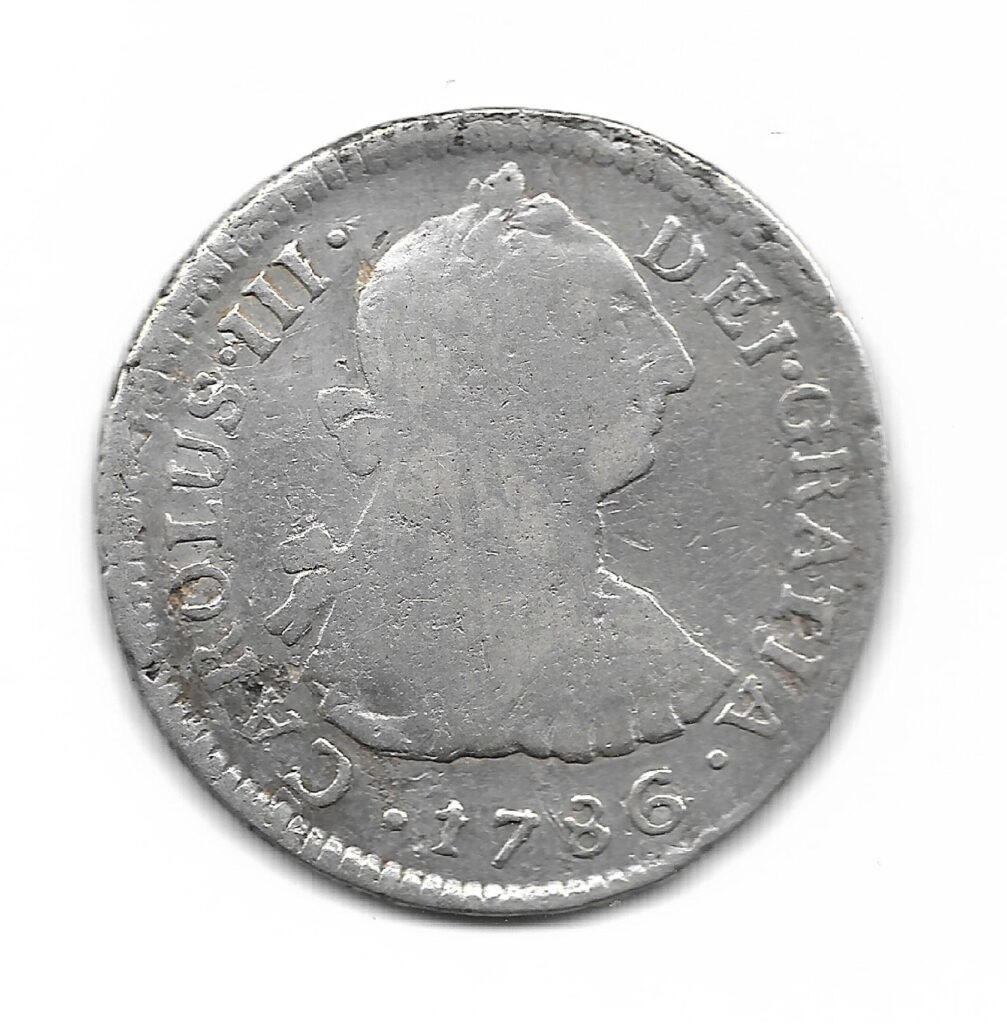 Peru 2 Reales de Plata 1786 M.I Carlos III KM76a MB- - Numismática Stanic