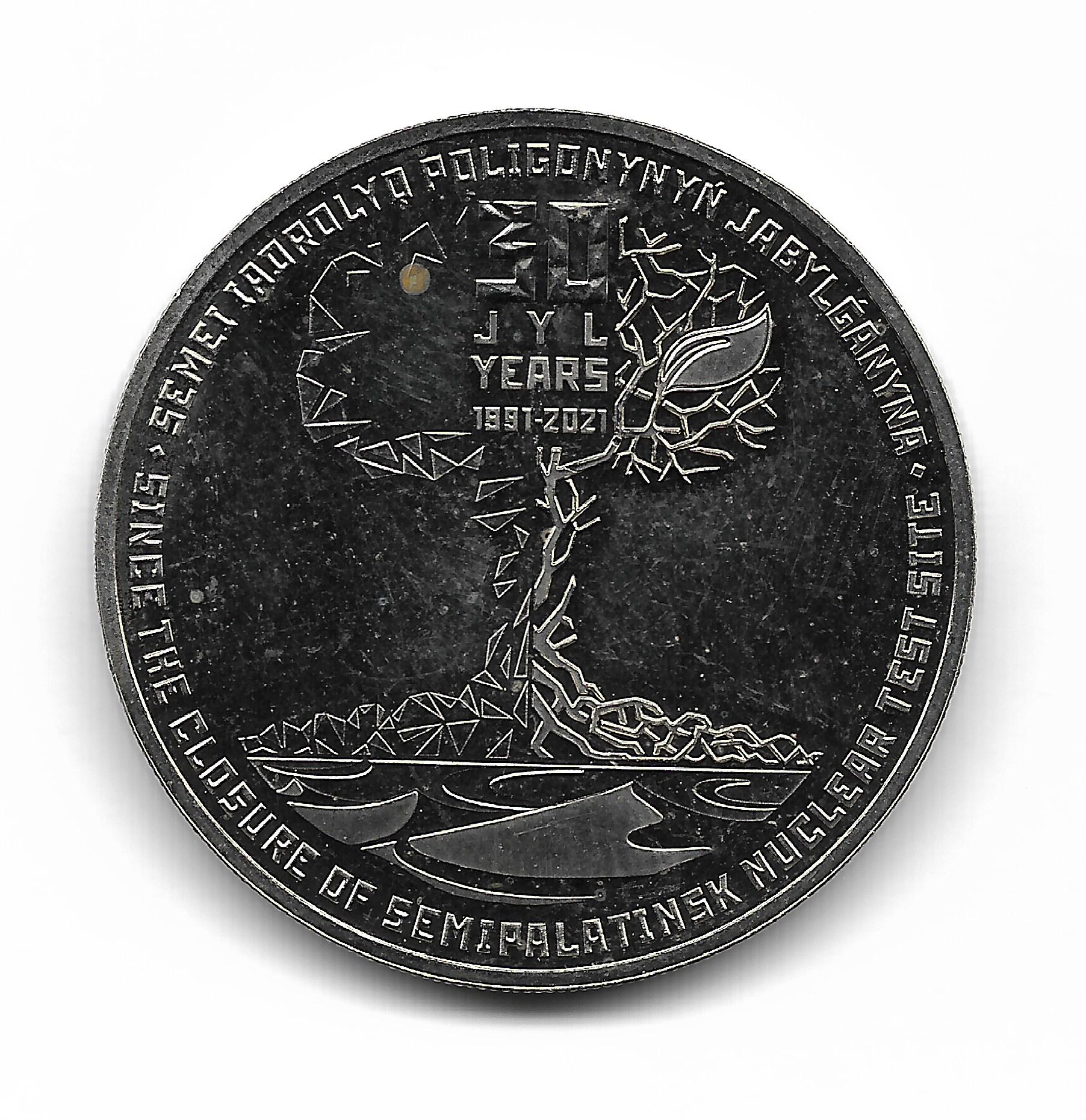 Kazajistan 100 Tenge 1991-2021 Alpaca Conmemorativo Cierre del Sitio de ...